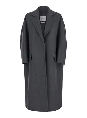 Max Mara Max Mara Women 'Asburgo' Grey  Coat With Notched Revers In Virgin Wool Blend Woman Multicolor