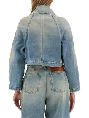 Palm Angels Cropped Fit Jacket - Multicolor