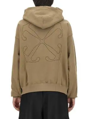 Off-White Sweatshirt With Arrow Embroidery