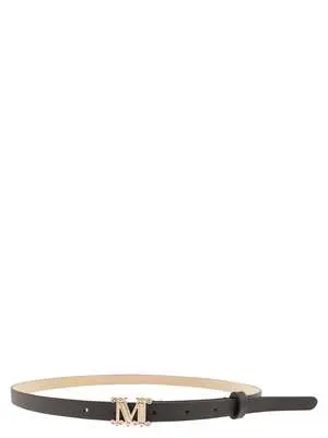 Max Mara Mgraziata15 Monogram Leather Belt