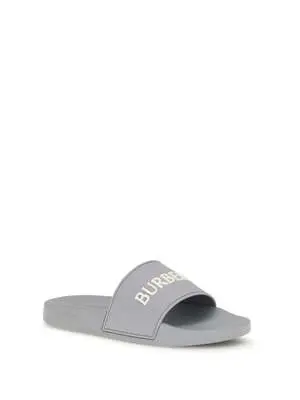 Burberry Logo Slides - Gray