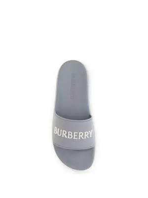 Burberry Logo Slides - Gray