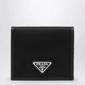 Prada Re-nylon And Saffiano Wallet - Black