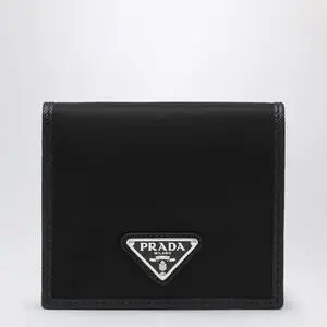 Prada Re-nylon And Saffiano Wallet - Black