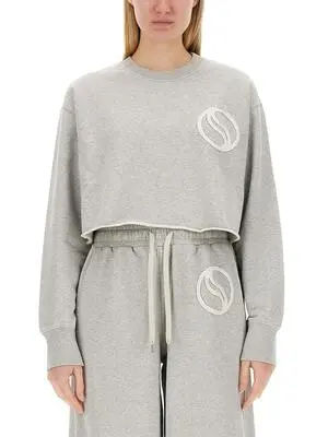 Stella McCartney Sweatshirt With Logo - Gray