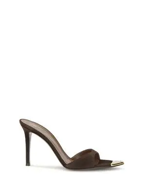 GIUSEPPE ZANOTTI Intrigo Jewelry Mules Sandals - Brown