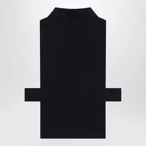 Miu Miu Pique Top With Logo - Blue