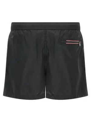 Moncler Logo Patch Swim Shorts - Black
