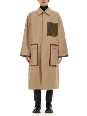 Fendi Fabric Trench Coat - Cream