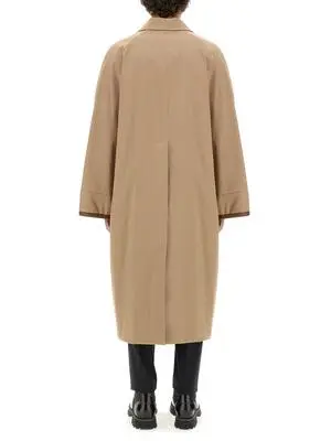 Fendi Cotton Reversible Trench Coat - Cream