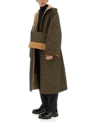 Fendi Cotton Reversible Trench Coat - Cream