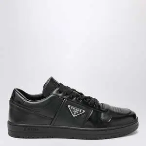 Prada Downtown Leather Sneakers - Black