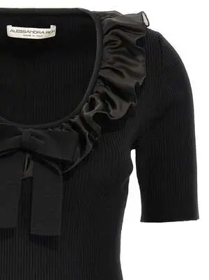 Alessandra Rich Ruffle T-shirt