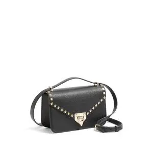 Valentino Garavani Leather Shoulder Bag - Black