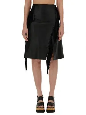 Stella McCartney Fringed Skirt - Black