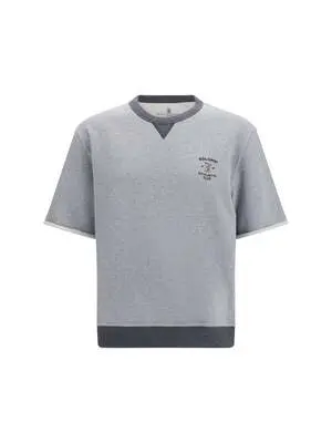 Brunello Cucinelli Embroidered T-shirts For Men