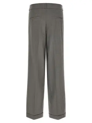 Peserico Pescarico Wide Leg Tailored Trousers - Gray