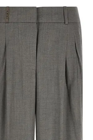 Peserico Pescarico Wide Leg Tailored Trousers - Gray