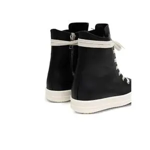 Rick Owens Leather High Top Trainers - Black