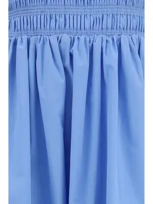 GANNI Poplin Maxi Dress - Blue