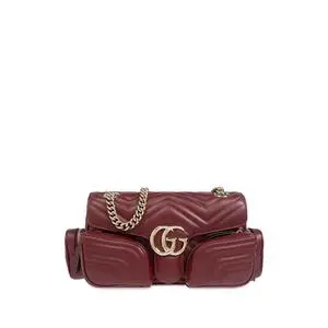 Gucci Leather Shoulder Bag - Red