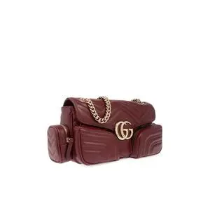 Gucci Leather Shoulder Bag - Red