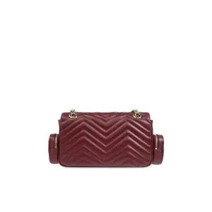 Gucci Leather Shoulder Bag - Red