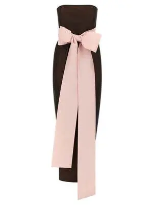 Bernadette Lina Taffeta Maxi Dress - Brown