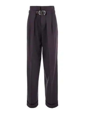 Attico Wool Pleated Pants