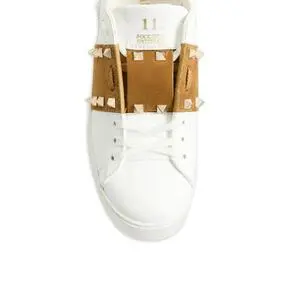Valentino Garavani Leather Studded Trainers - White