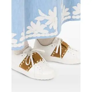 Valentino Garavani Leather Studded Trainers - White