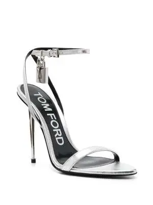 TOM FORD Padlock Leather Heel Sandals