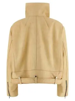 Rick Owens Biker Jumbo Stooges Jacket - Cream