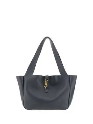 Saint Laurent Le 5 À 7 Bea Leather Shoulder Bag - Black