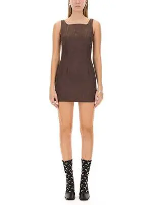 MARINE SERRE Mini Dress - Brown