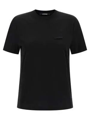 Jacquemus Le T-shirt Gros-grain' T-shirt - Black