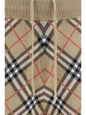 Burberry Check Cotton Blend Shorts