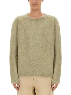 LEMAIRE Brushed Wool Sweater - Gray