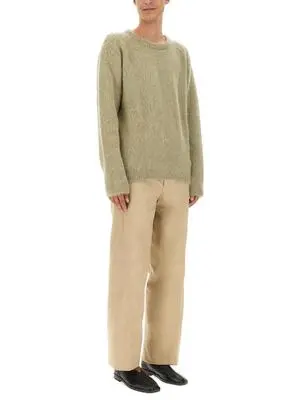 LEMAIRE Brushed Wool Sweater - Gray