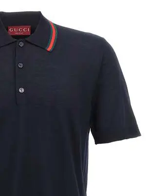 Gucci Web Ribbon Polo Shirt