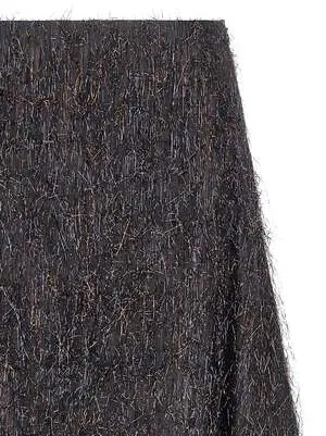 Peserico Skirt With Metallic Fringes - Blue