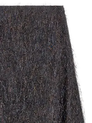 Peserico Metallic Fringes Midi Skirt - Blue