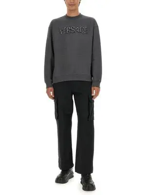 Versace Cotton Sweatshirt - Gray