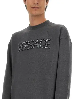 Versace Cotton Sweatshirt - Gray