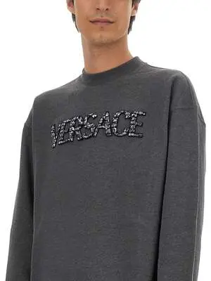 Versace Cotton Sweatshirt - Gray