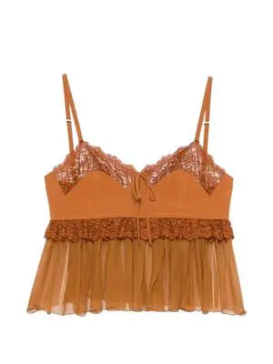Chloé Silk Laced Top - Multicolor