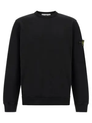 Stone Island Badge Sweatshirt - Black