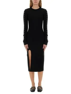 Stella McCartney Midi Dress With Slit - Black