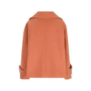 Chloé Oversized Double-breasted Wool Blend Jacket - Orange