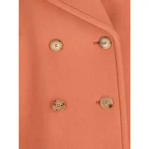 Chloé Oversized Double-breasted Wool Blend Jacket - Orange